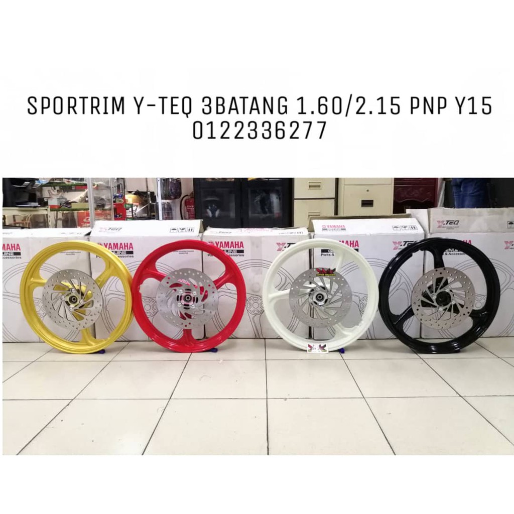 Y15 YTEQ SPORT RIM 3 BATANG 1.60/2.15 YAMAHA Y15ZR SEKALI DISC DEPAN ...