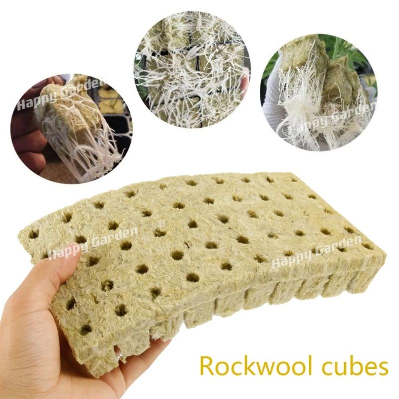 12/24/48 cubes Rockwool Cube 4x4x4cm for Hydroponic Aquaponic Seed Germination Semai Benih ...