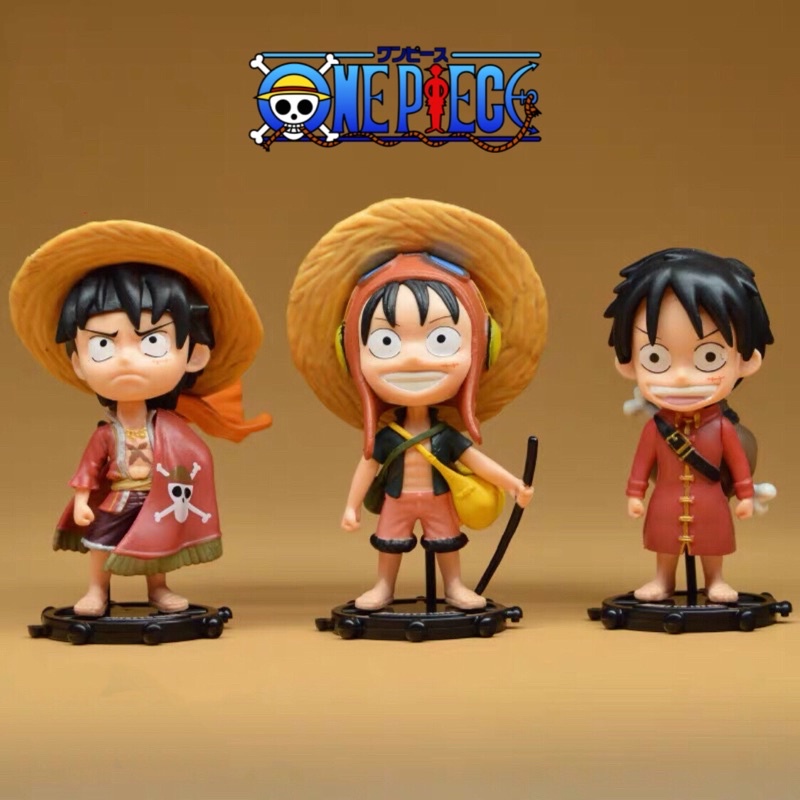 One Piece Monkey D. Luffy Pirate Picnic Meat Mini Figure Decoration ...