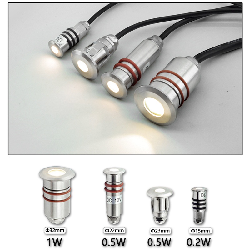 DC12V Waterproof IP68 Recessed LEDs Deck Lights Outdoor In-ground Lamp ...