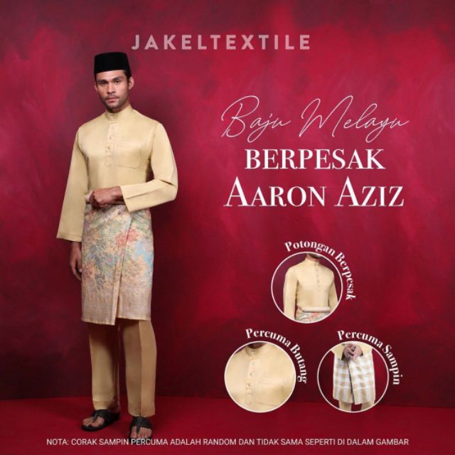 BAJU MELAYU AARON AZIZ BERPESAK - BY JAKEL | Shopee Malaysia