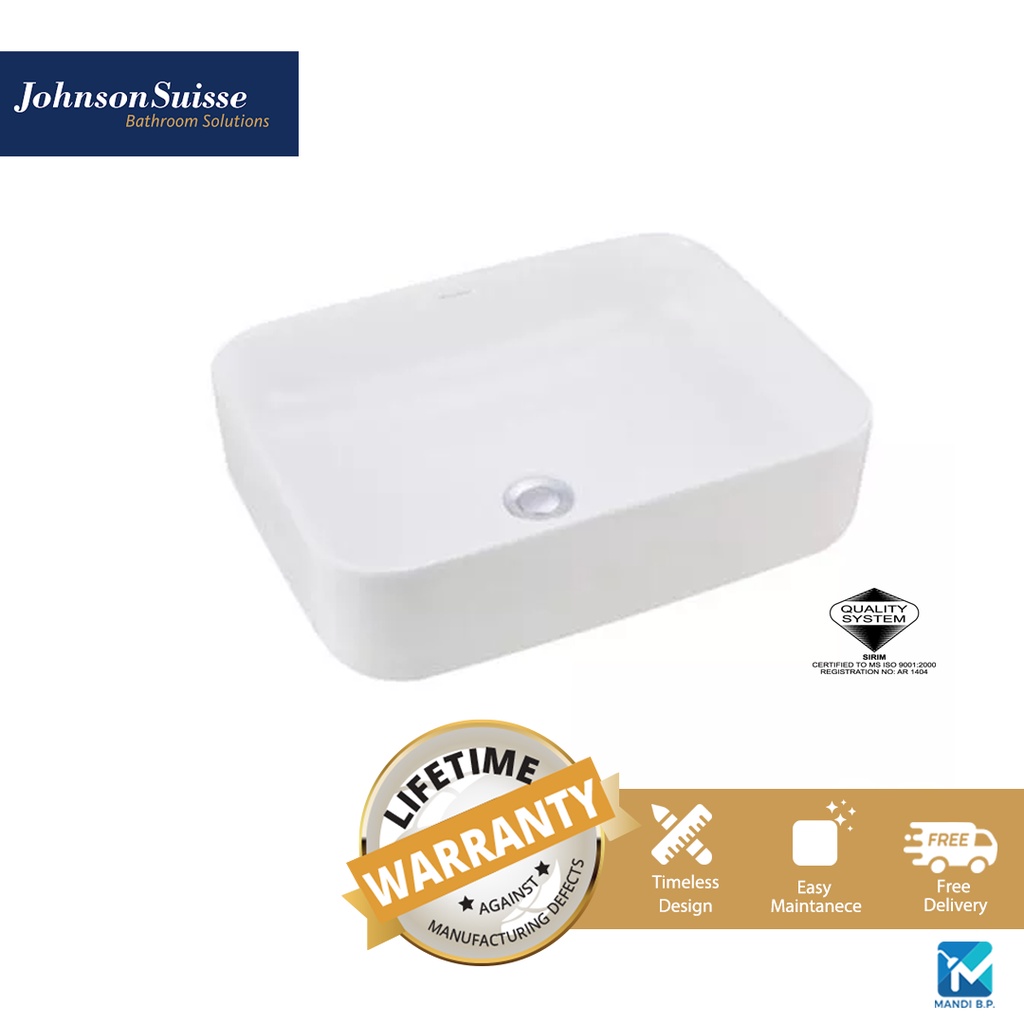 Johnson Suisse Valencia Slim Rectangular Countertop Basin | Shopee Malaysia
