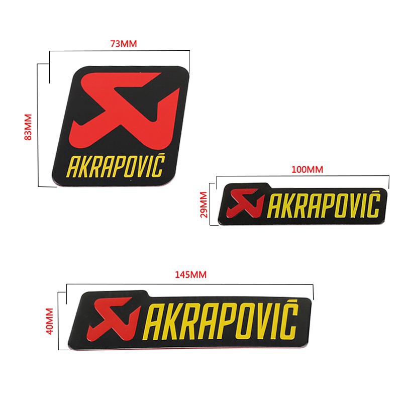 Motorcycles Aluminum Decals Stickers Exhaust Pipe Akrapovic | Shopee ...