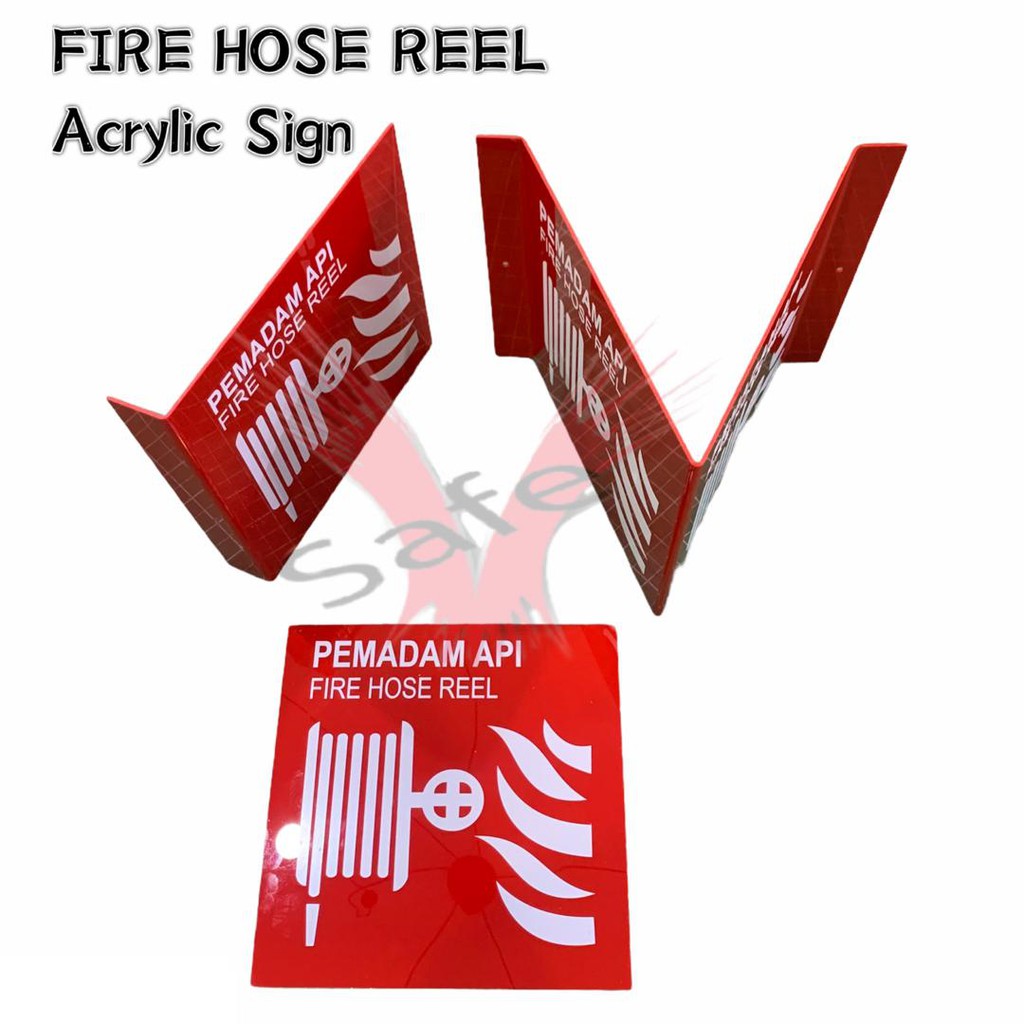 Signage VSAFEMKT FIRE HOSE REEL 1/2/3D Signage Acrylic & PVC FS001 ...