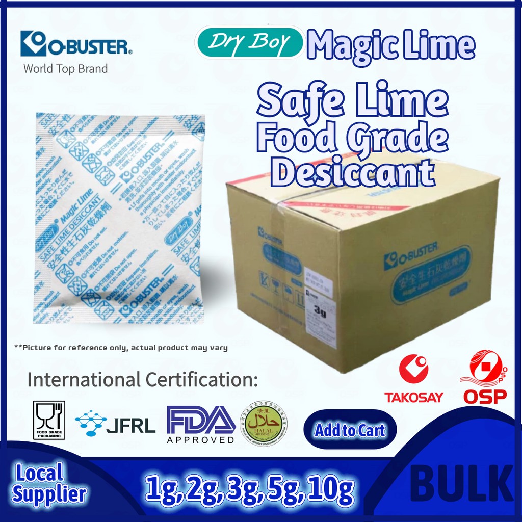 DRY BOY MAGIC LIME (Bulk) /Safe Lime/Food Grade Desiccant/Silica Gel ...