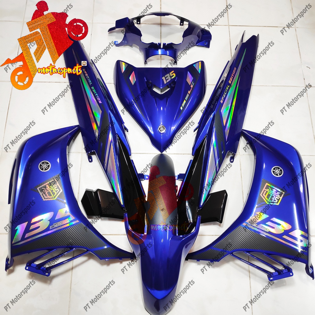 Yamaha LC 135 Cover Set Blue Special Edition Sticker Exciter Pelangi ...