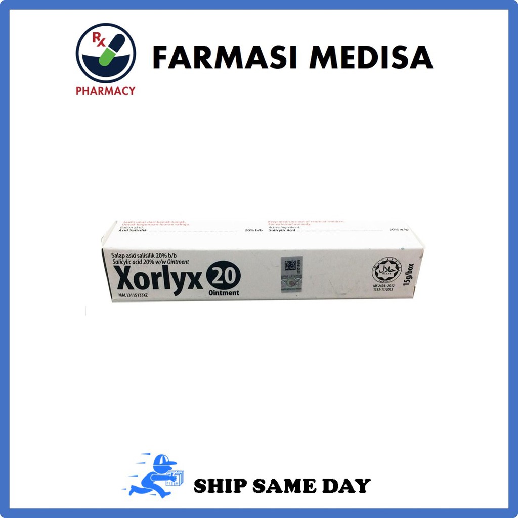 (SHIP SAME DAY) Xorlyx 20 ointment 15g salicylic acid 20% merawat dan ...