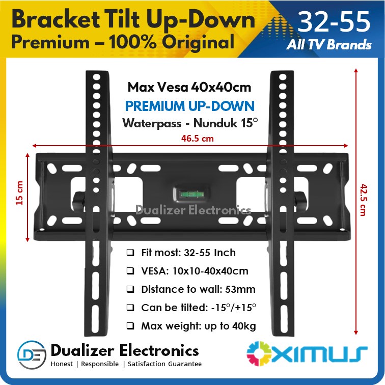 Smart TV Bracket/Android TV 55 50 49 43 42 40 Inch Universal Tilt Up ...