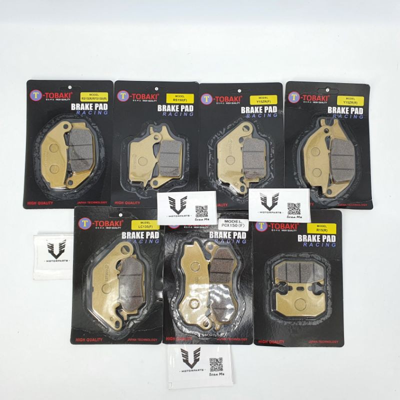 Y15ZR/Y15/RS150/LC135/PCX150/R15 Front/Rear Racing Brake Pad Kit Set ...
