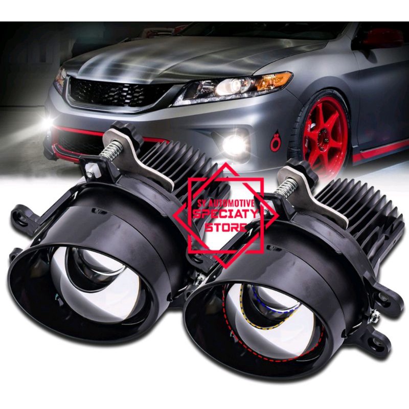 💯FANKAI Projector Lens Foglamp Laser Light 3 Lines Universal Fog Light ...