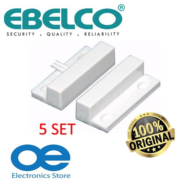 Ebelco EMC-1008C Magnetic Contact Switch Door Sensor ( 5 Set ) | Shopee ...