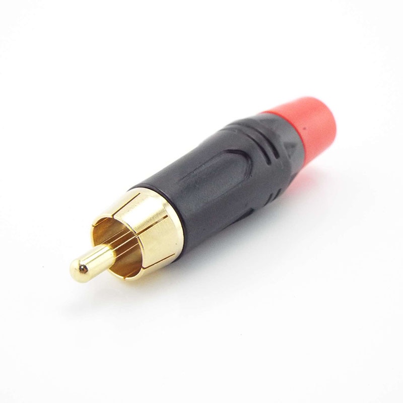 Gold Plating Adapter RCA Male Plug Power Connector Pigtail Speaker for ...