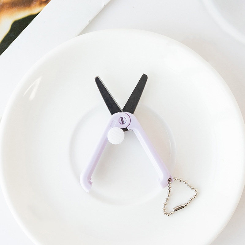 Letit Cute Mini Retractable Scissors Portable Scissors Macaron Color ...
