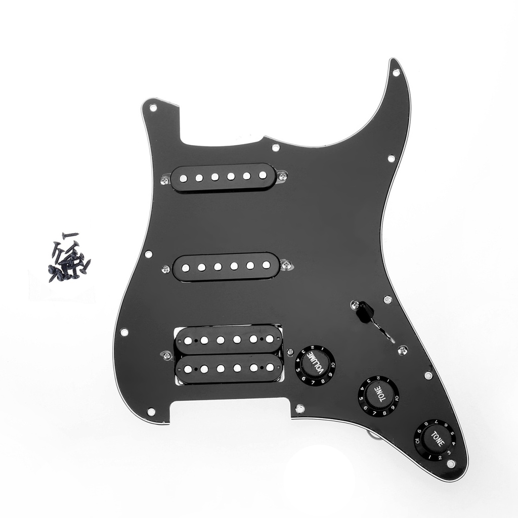 Musiclily 11 Hole Loaded Strat Pickguard HSS Prewired Pickguard with ...
