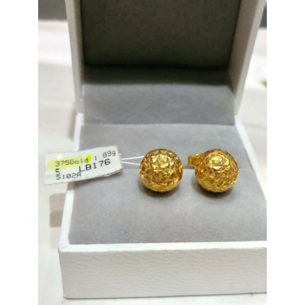 Subang paku bulat emas 375 S102A,B,C,D,E | Shopee Malaysia