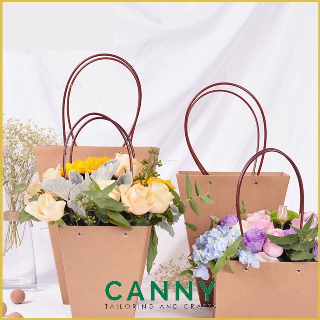 KRAFT HANDLE BOX BUDGET WATERPROOF / BOX BUNGA UNTUK BOUQUET [BA043 ...