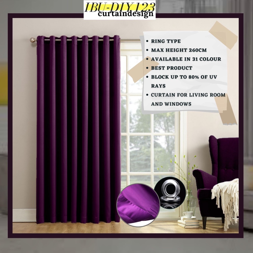 G9 Ready Made Curtain!!! Siap Jahit Langsir ,Langsir RAYA Kain Tebal ...