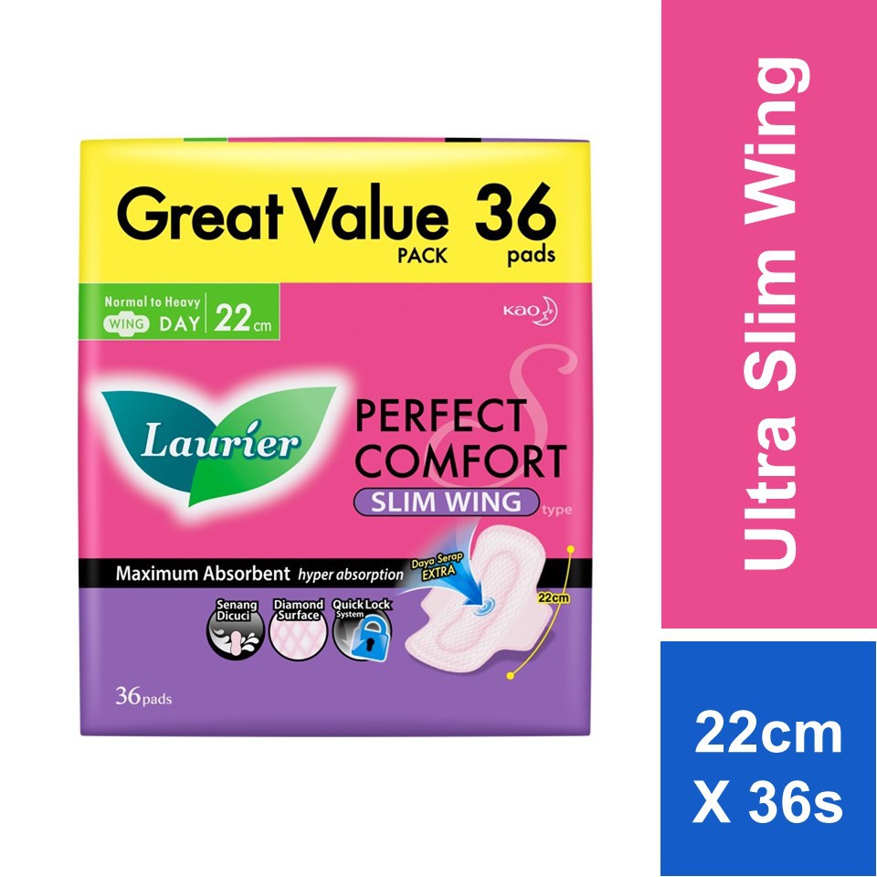 LAURIER Ultra Slim Wing 22cm x 36s | Shopee Malaysia