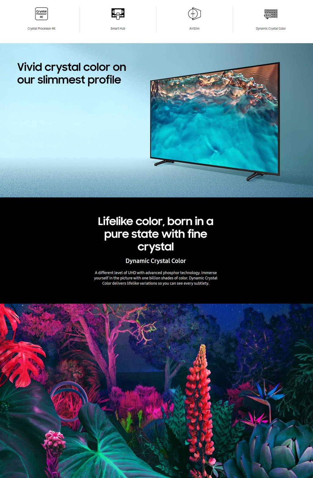 Samsung BU8000 4K UHD Smart TV 85'' / Dynamic Crystal Colour / AirSlim ...