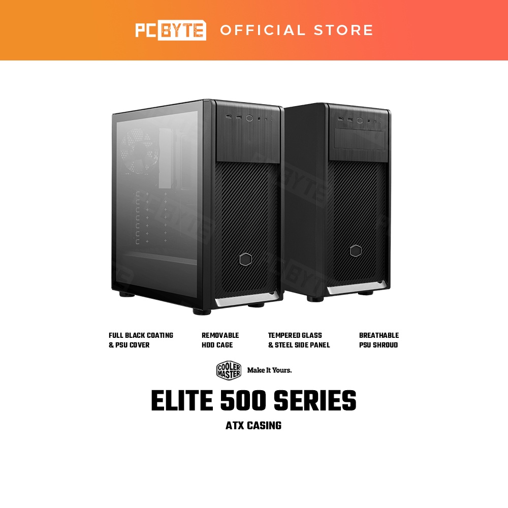 Cooler Master Elite 500 Series ATX Casing - Elite 500/Elite 500 ODD ...