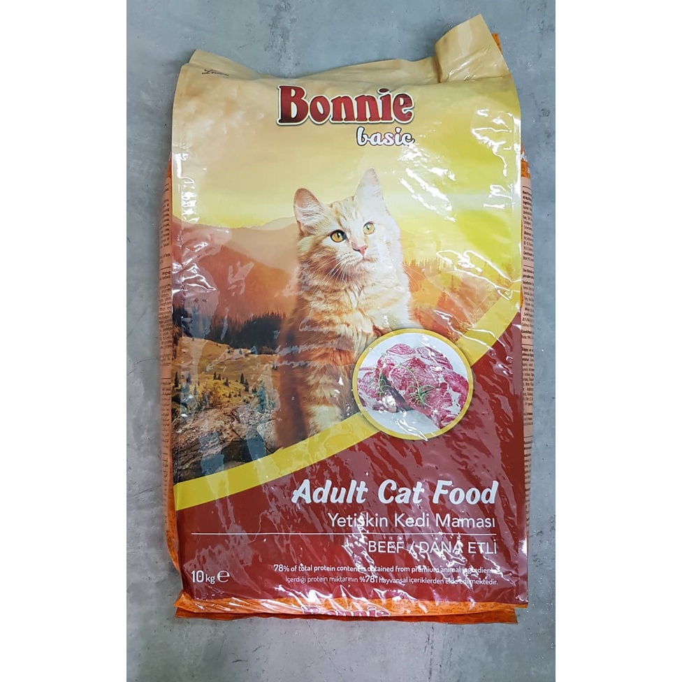 [100% ORIGINAL] 10kg BONNIE BASIC Beef Adult Cat Food Made in Turkey ...
