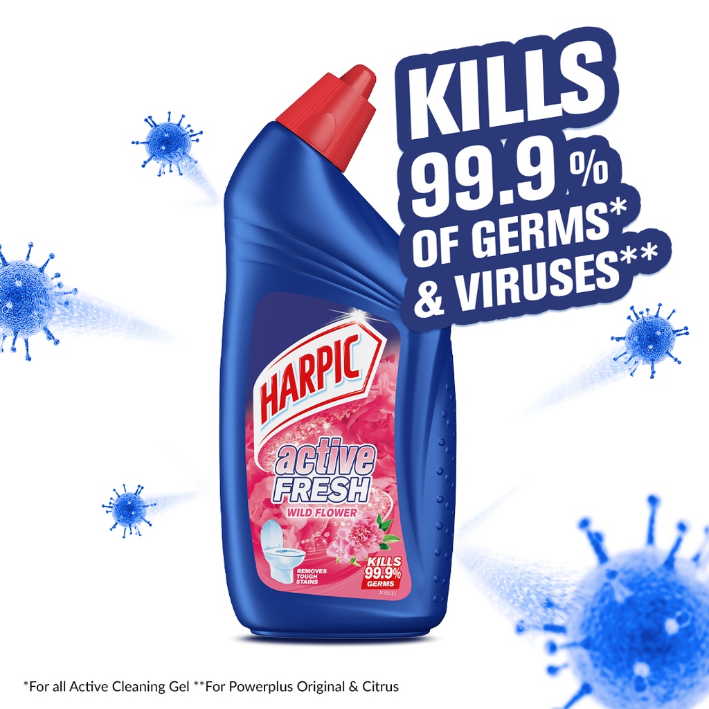 Harpic active Fresh Wild Flower 2x500ml (value Pack) | Shopee Malaysia