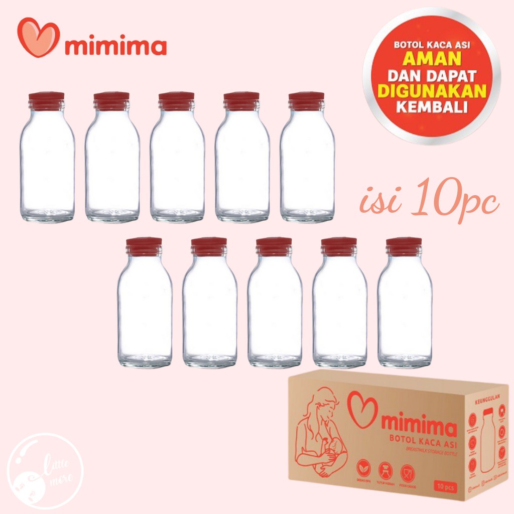 Mimima Glass Bottles For Storing Breast Milk 10pcs | Shopee Malaysia
