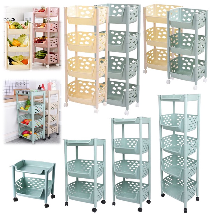 2 Tier / 3 Tier / 4 Tier / 5 Tier Multipurpose Kitchen Storage Rack ...