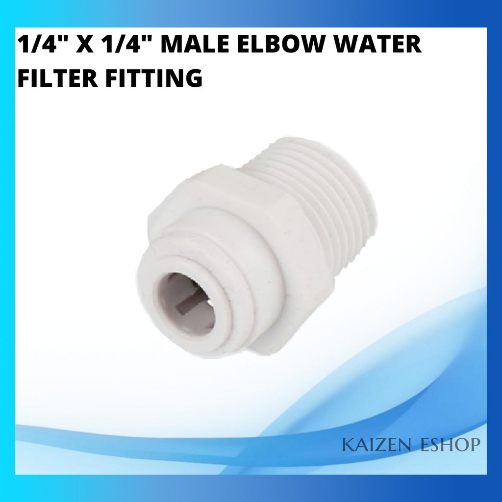 1/4" MALE THREAD x 1/4" ONE TOUCH WATER FILTER FITTING MALE THREAD ...