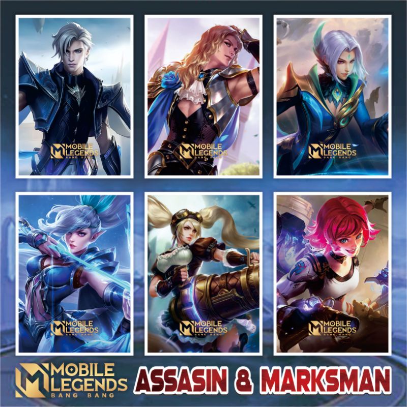 MOBILE LEGENDS Poster - Hero Assassin & Marksman - Most Complete (A4 ...