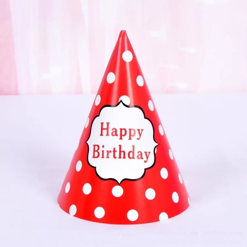 10pcs Happy Birthday Party Paper Hat Colorful Designs / Rainbow Design ...