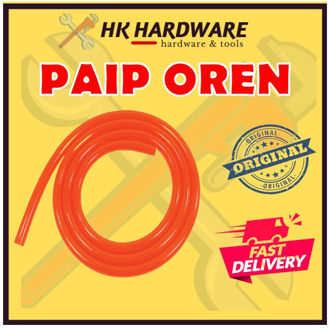 ORANGE PIPE / PAIP OREN / PAIP GETAH OREN / TEBAL / TIDAK MUDAH PATAH ...