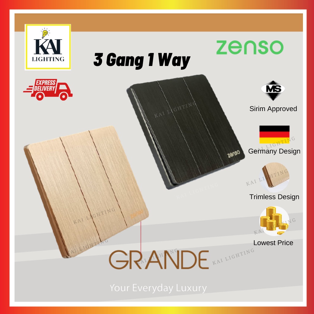 [CHEAPEST] Zenso Grande Socket and Wall Switch Slim Modern Switches ...
