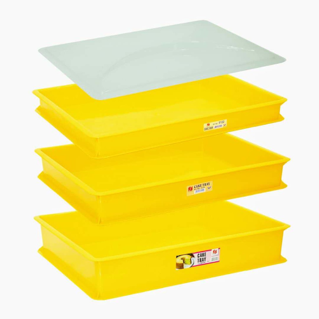 Plastic Cake Tray / Bread Tray / Bakery Tray / Food Tray / Yellow Tray ...