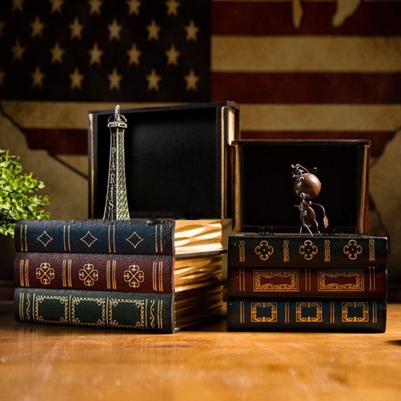 Eogoe Table Ornaments Vintage Decorative Retro Simulation Fake Book ...