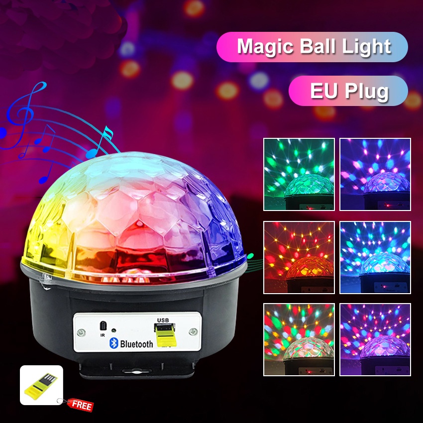 LED CRYSTAL MAGIC BALL LIGHT WITH REMOTE CONTROL & USB (Free Music ...