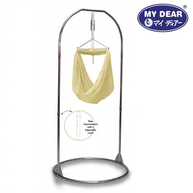 My Dear Baby Cradle Spring Cot Stand Set (Chrome) (24005) | Shopee Malaysia