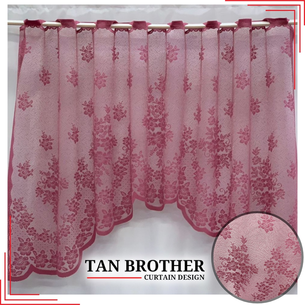 Ready Stock Skirting Curtain/Anak Langsir Tingkap (W)62" x (H)29 ...