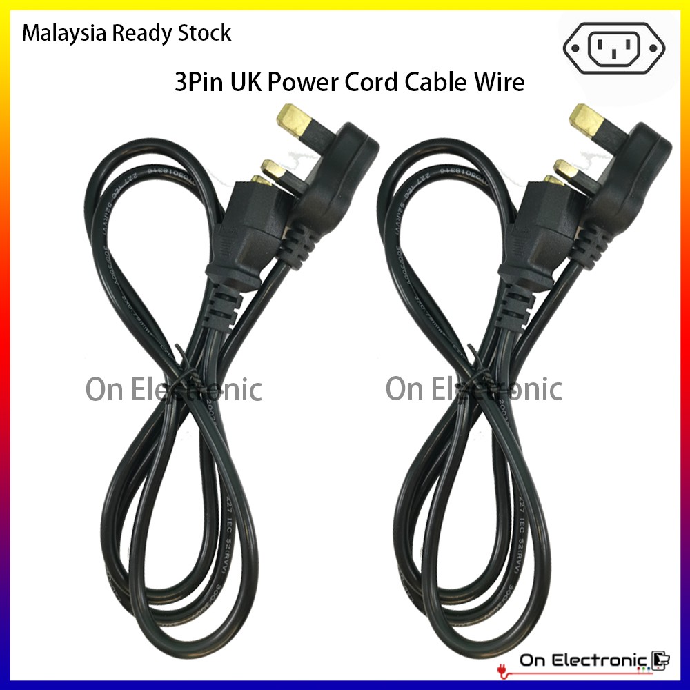 3Pin 1.2M Power Cord Cable Wire No Fuse for Power Supply/ AC Adaptor ...
