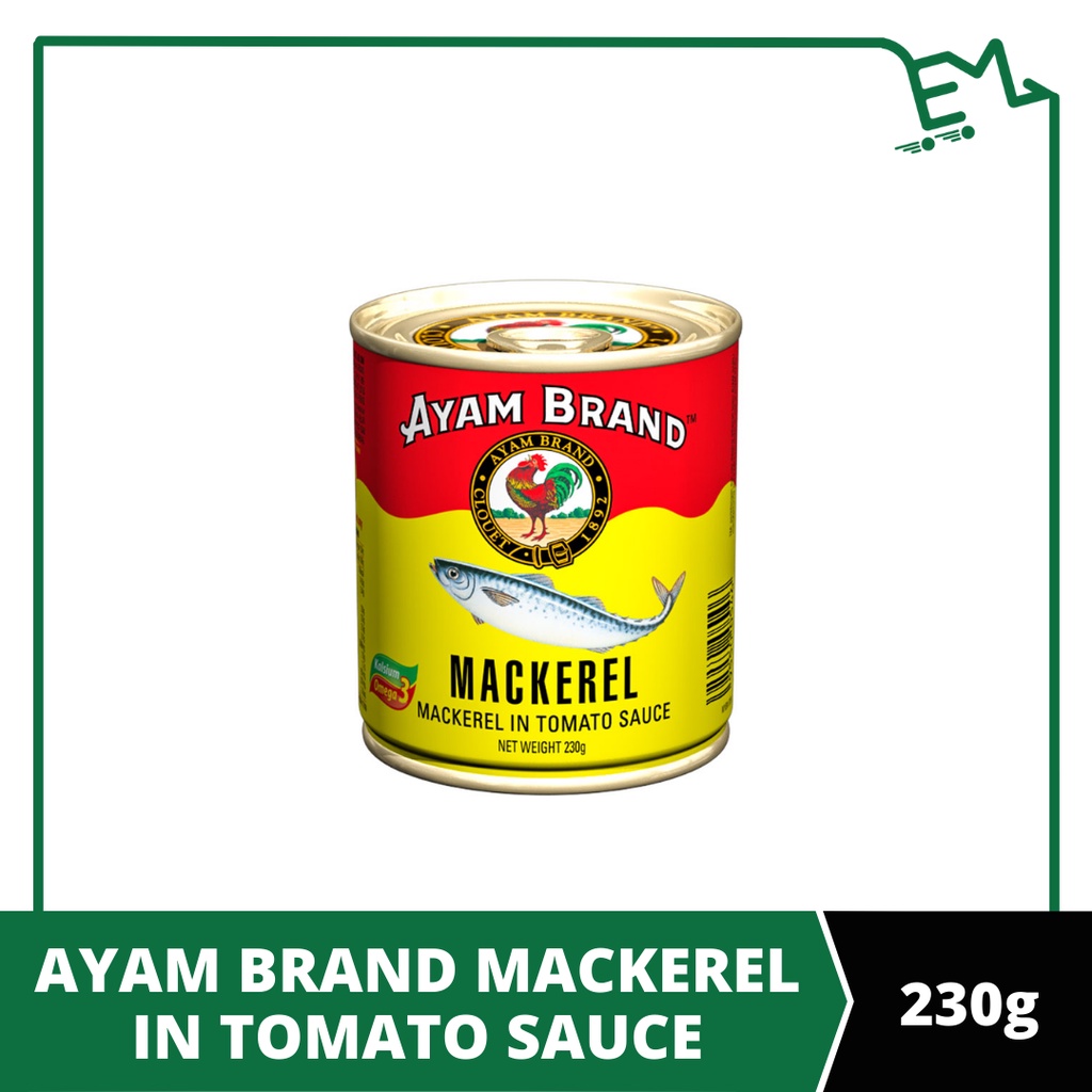AYAM BRAND Mackerel In Tomato Sauce | Mackerel Dalam Sos Tomato 230g | Shopee Malaysia