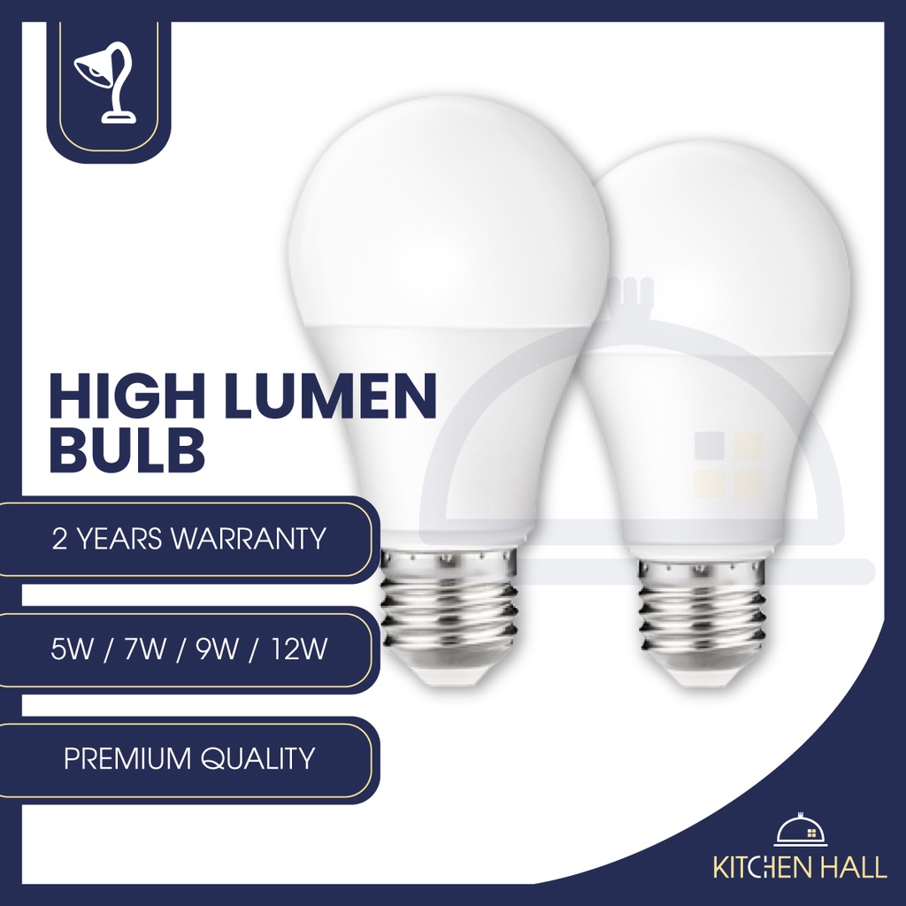 KH_ LED Mentol E27 Bulb 5W 7W 9W 12W Lampu Energy Saving Table Lamp Ceiling Down Light Meja ...