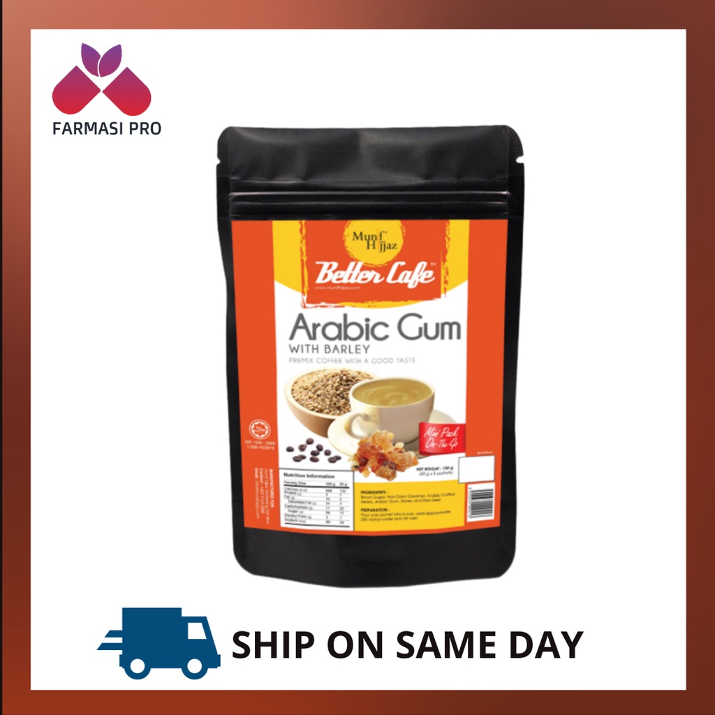 (READY STOCK) MUNIF HIJJAZ BETTER CAFE ARABIC GUM WITH BARLEY (150g ...