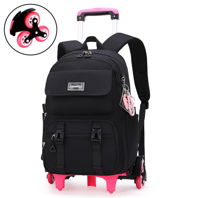 Trolley School Bag Girl 2 or 6 Wheel Beg Sekolah Roda Primary Secondary ...