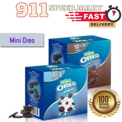 [911] Oreo Mini Sandwich Cookies Mini Pouch Bag 20.4gm x 10's | Shopee ...
