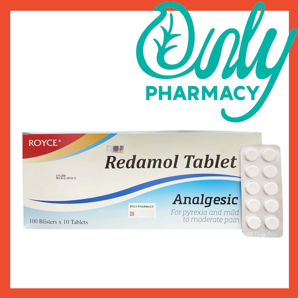 Redamol Paracetamol 500mg tablets 100x10's (1 BOX 100 Strips) EXP12/25 ...