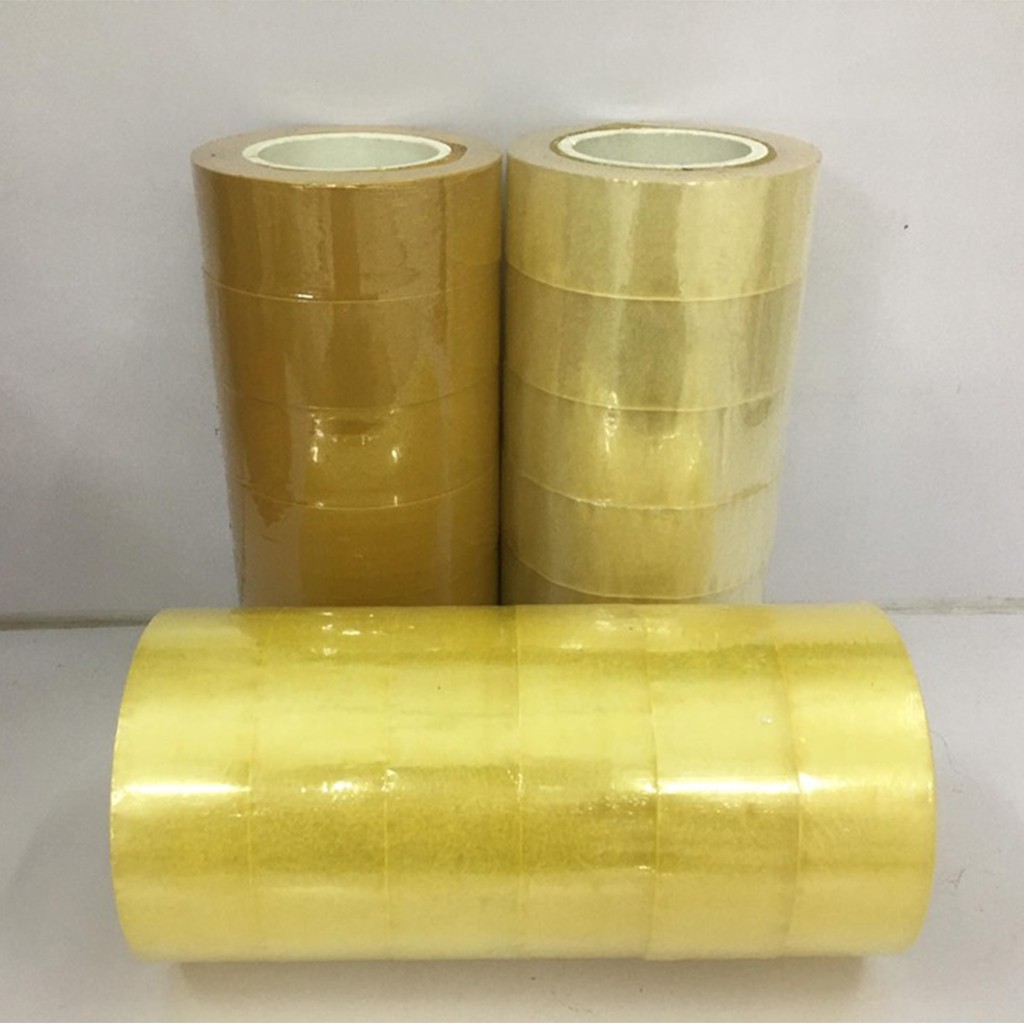 Adhesive tape 1 kg transparent packaging lemon yellow opaque thin core ...
