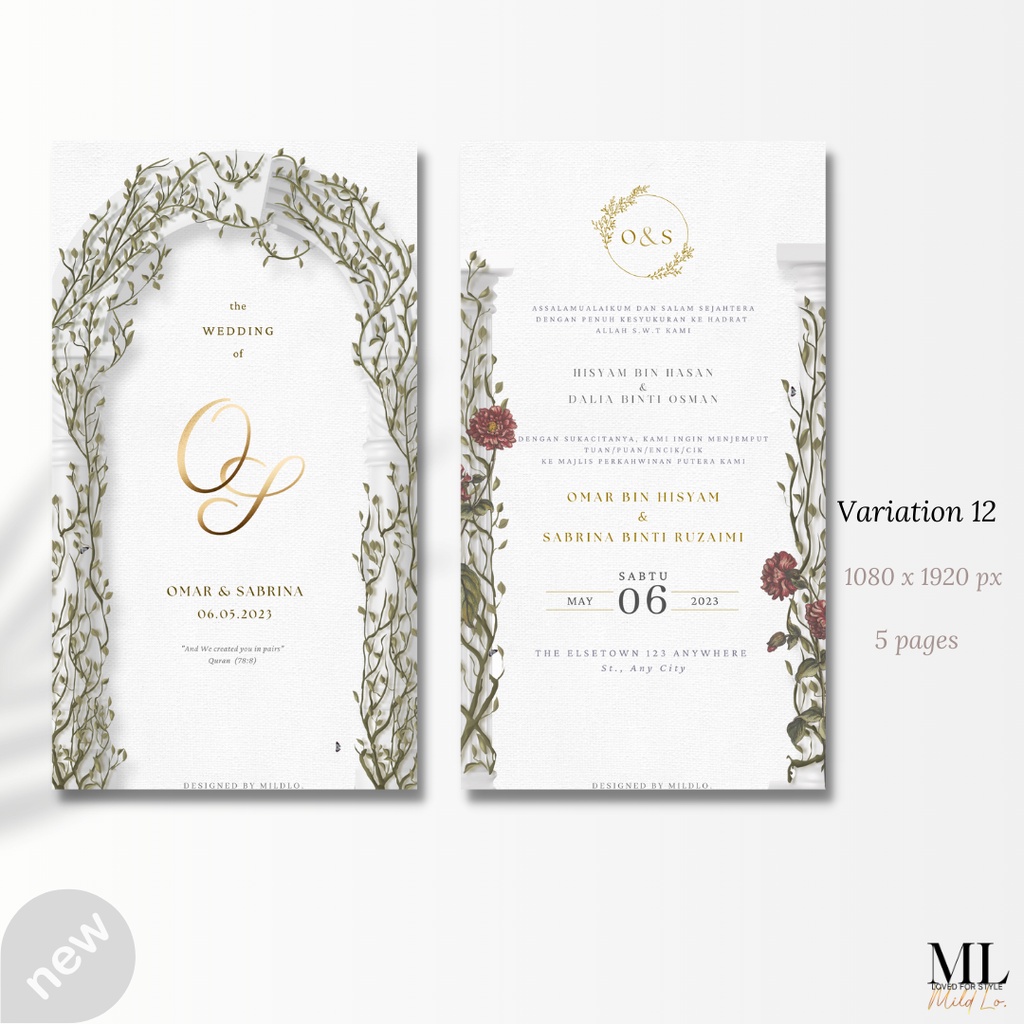 Kad Kahwin Digital I Motion Card | Wedding E- Card I Custom Digital ...