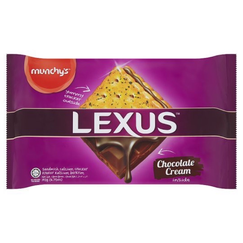 Munchy's Lexus Calcium Chocolate Cream Crackers 190g | Shopee Malaysia