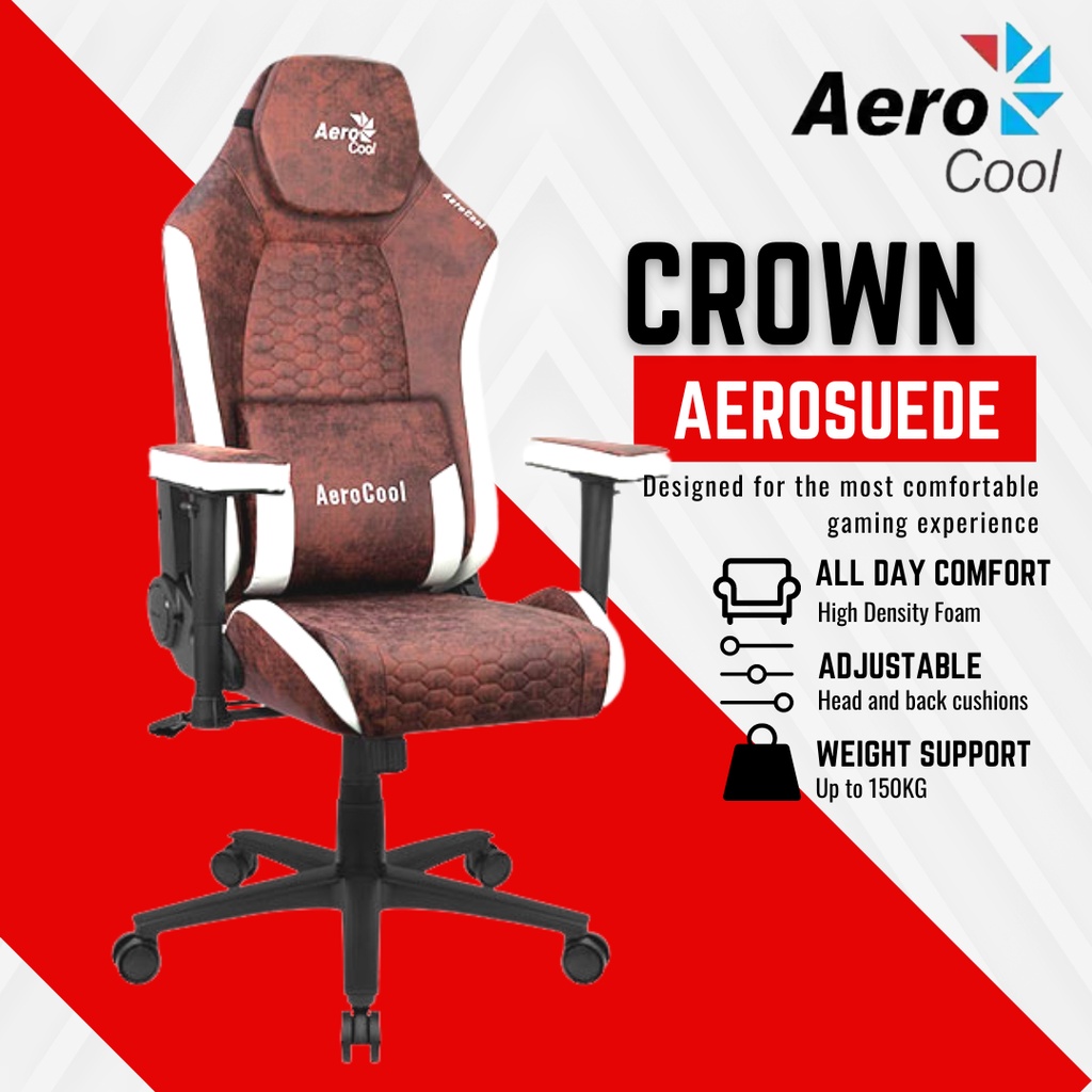 AeroCool Crown Aerosuede Gaming Chair | Shopee Malaysia