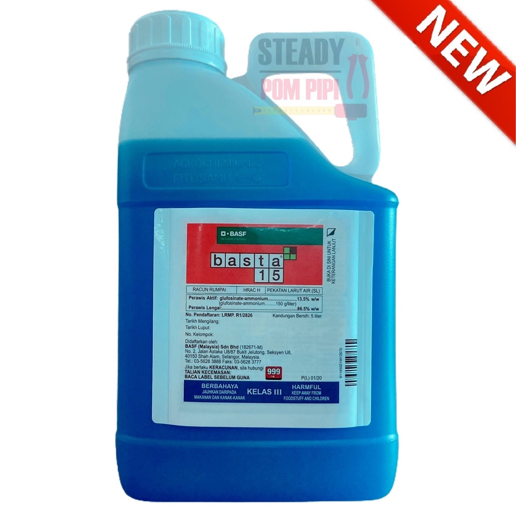 5L BASTA 15 BAYER BASF GLUFOSINATE AMMONIUM 13.5% / RUMPUT | Shopee ...